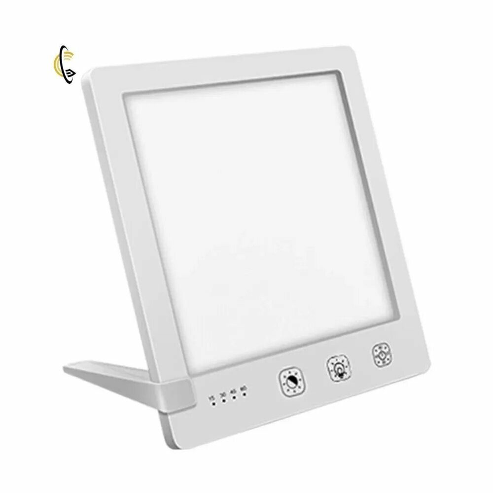 Лампа солнечного света 10000 люкс, имитация естественного дневного света, сенсорное управление, USB Type-C, складная подставка, таймер 15-60 минут, белый корпус