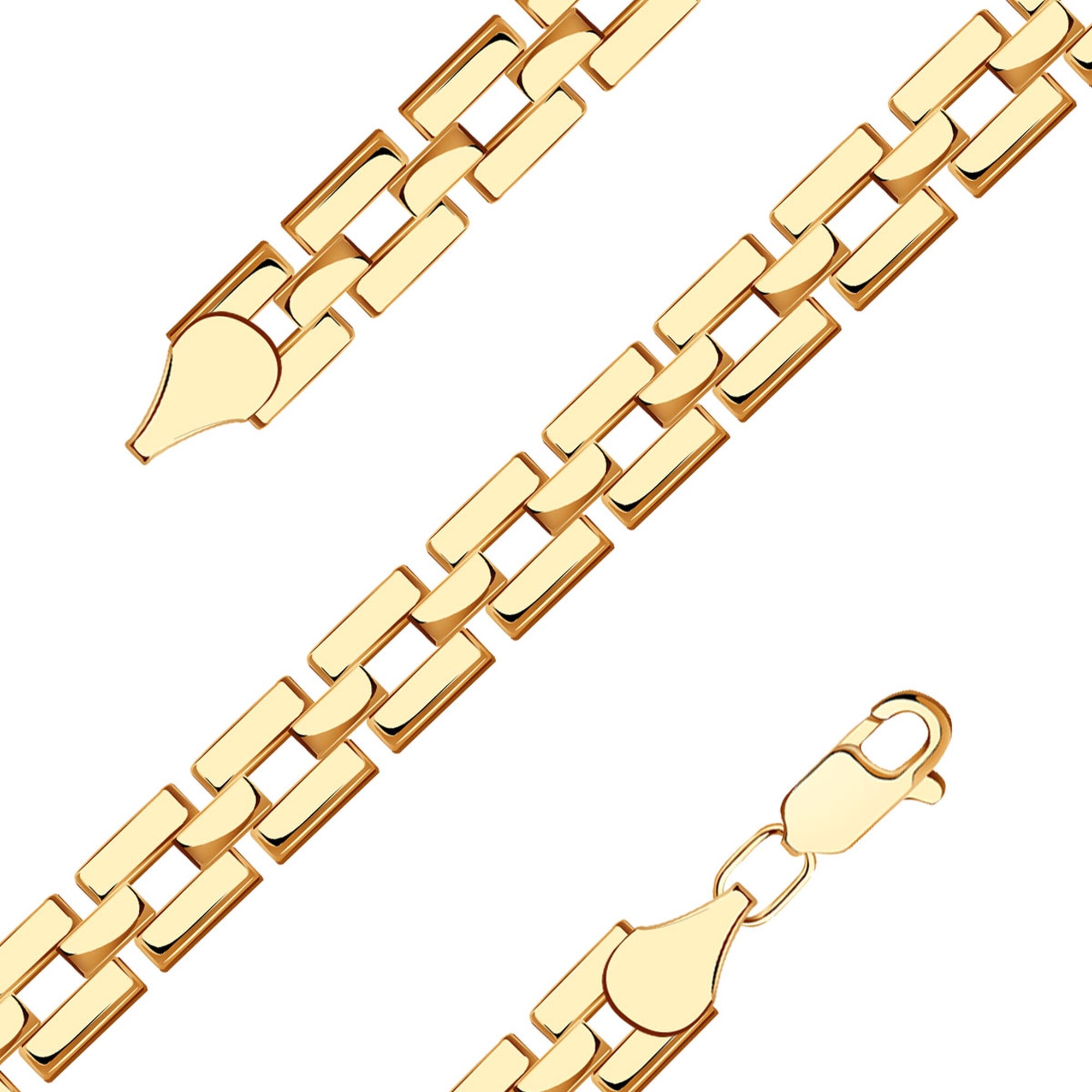 Глидерный браслет, красное золото, 375 проба