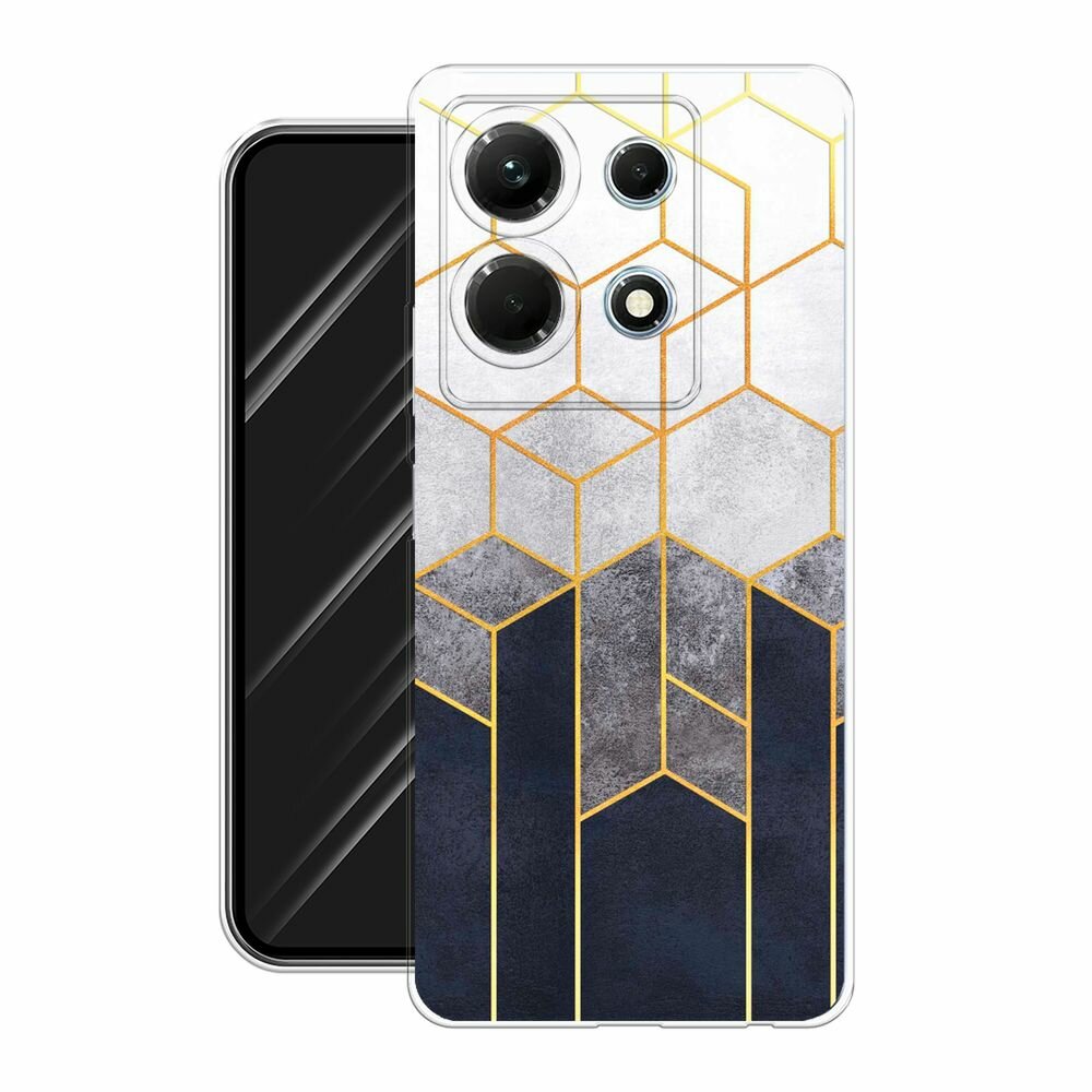 Чехол на Infinix Note 30 4G / Инфиникс Нот 30 4G с принтом "Черно-белая мозаика" — фото 1