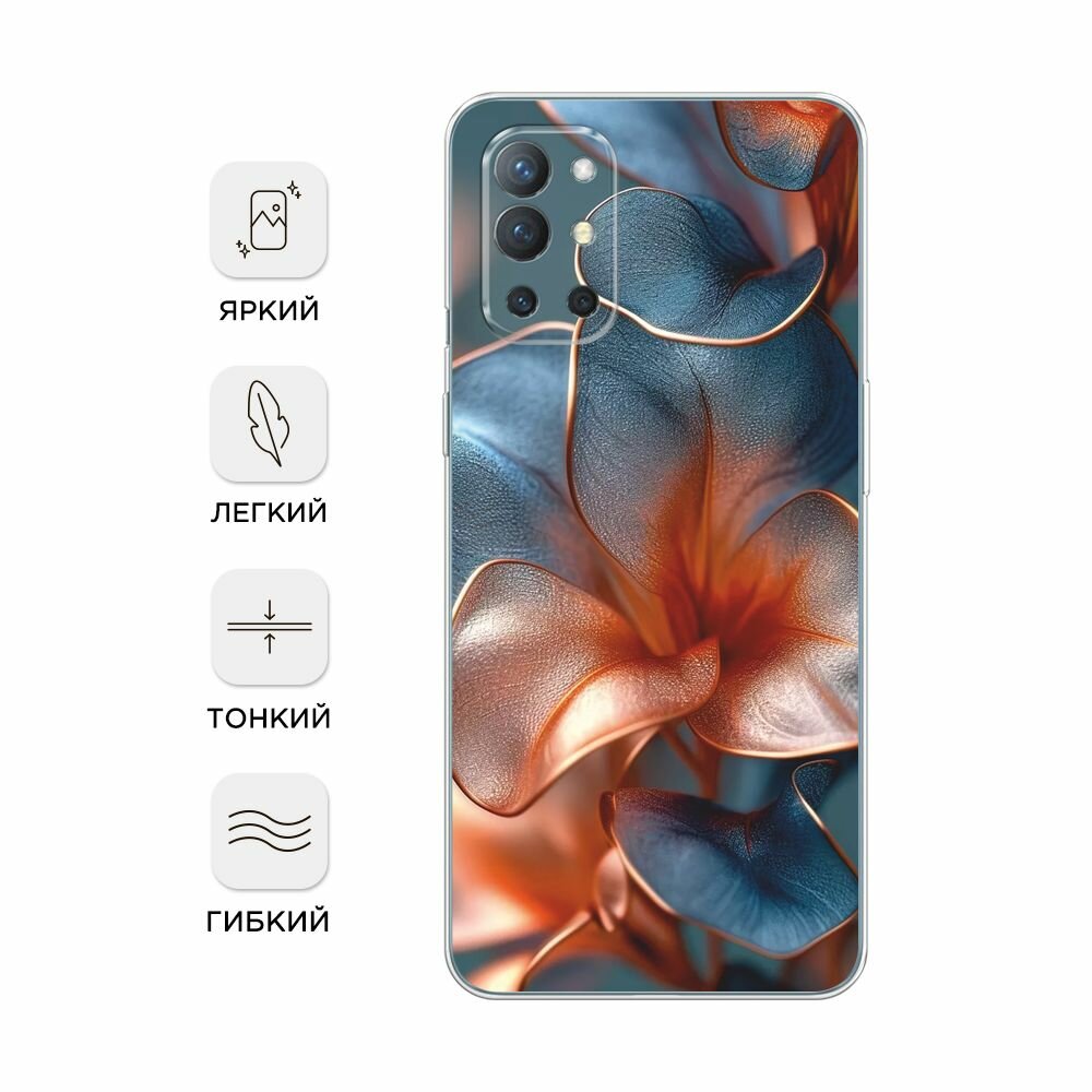 Чехол на OnePlus 9R / ВанПлас 9R с принтом "Жемчужные цветы" — фото 1