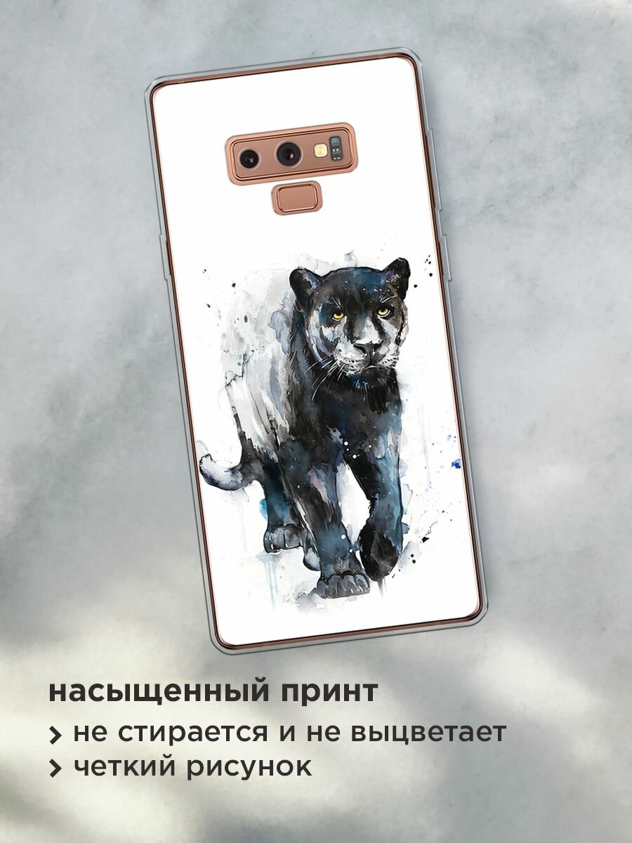 Чехол на Samsung Galaxy Note 9 / Самсунг Галакси Нот 9 с принтом "Пантера арт 3" — фото 1