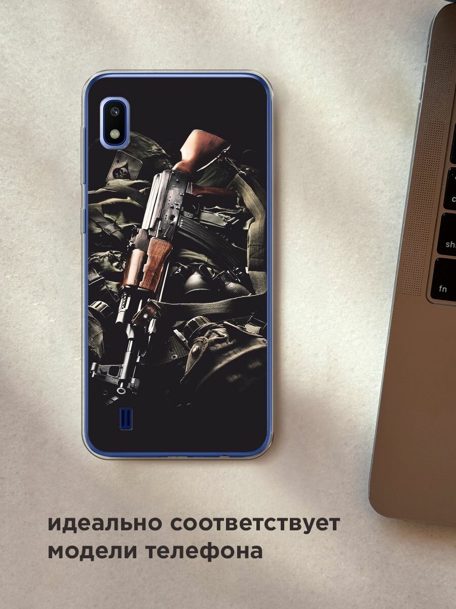 Чехол на Samsung Galaxy A10 / Самсунг Галакси А10 с принтом "Автомат" — фото 1