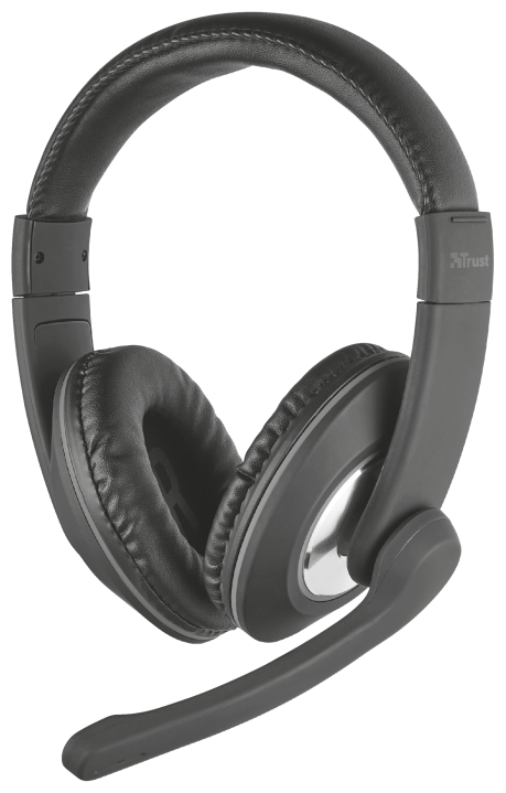Гарнитура Trust Headset Reno, Stereo, 2x mini jack 3.5mm, Сlosed-back, Black 21662