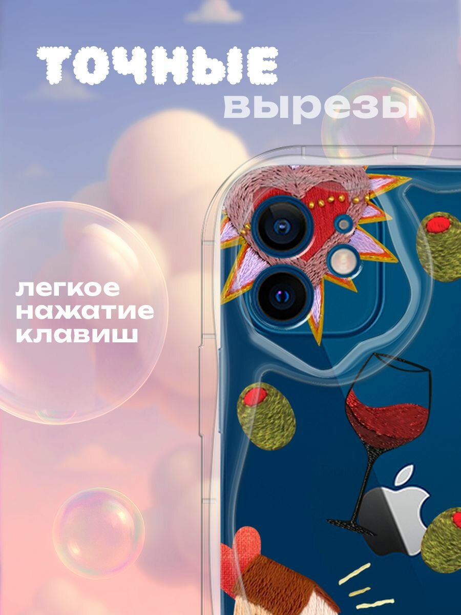Чехол на Apple iPhone 12/12 Pro / Айфон 12 с принтом "Ниточный коллаж" — фото 1