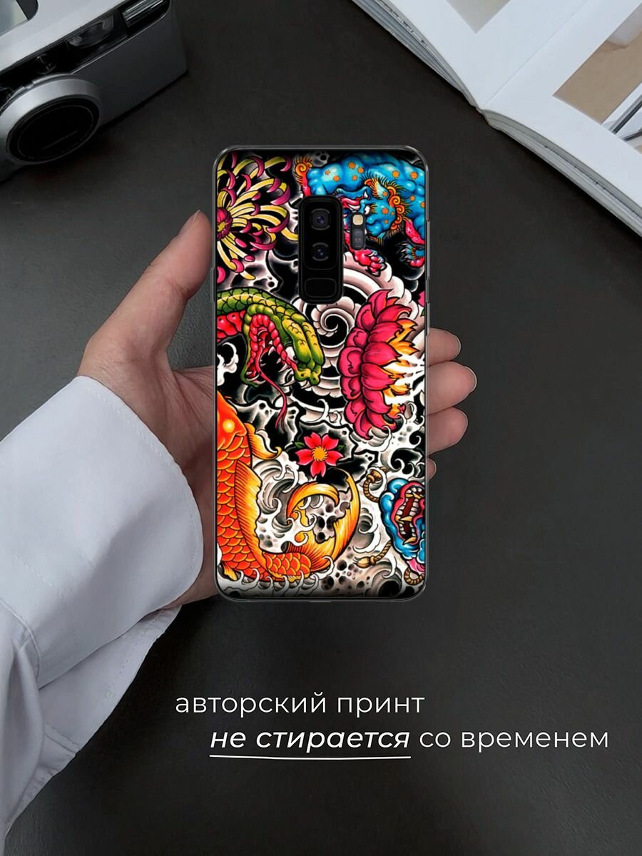Чехол на Samsung Galaxy S9 + / Самсунг Галакси С9 Плюс с принтом "Японское искусство" — фото 1