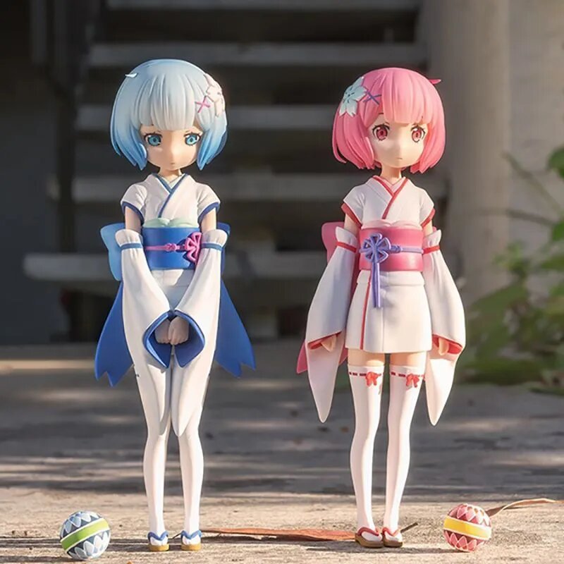 Фигурка аниме Re: ZERO Ram & Rem 18cm Детские фигурки Рам и Рем ABS пластик 2 шт. — фото 1