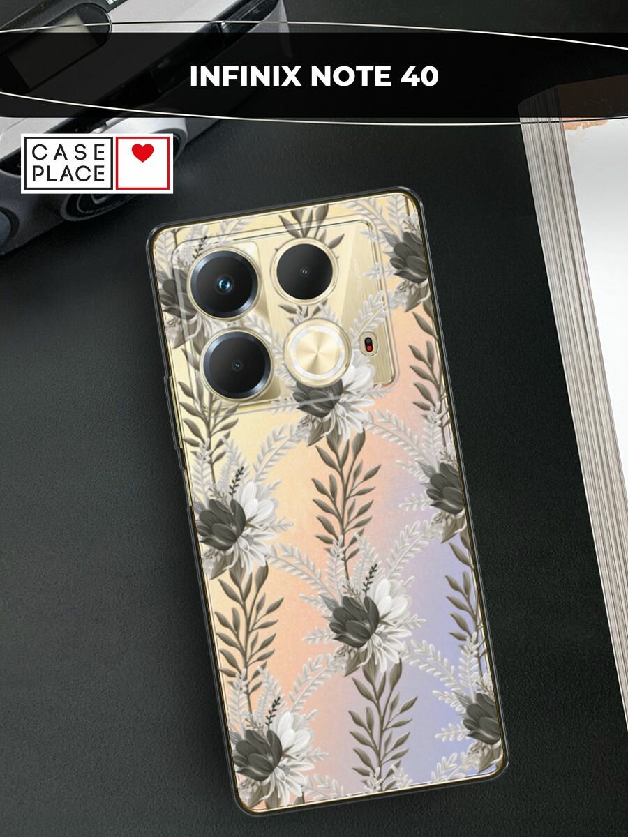 Чехол на Infinix Note 40 / Инфиникс Нот 40 с принтом "Переплетение цветов"