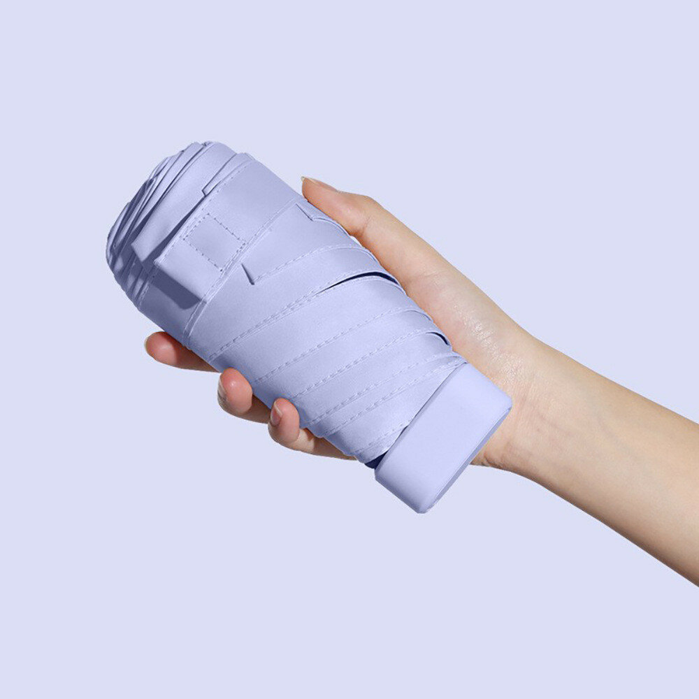 Карманный маленький зонт с солнцем и дождём двойное использование для бизнес-подарков и промоакций фиолетовый