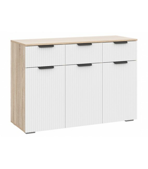 Комод Skat дуб сонома / line софт пломбир 9579686