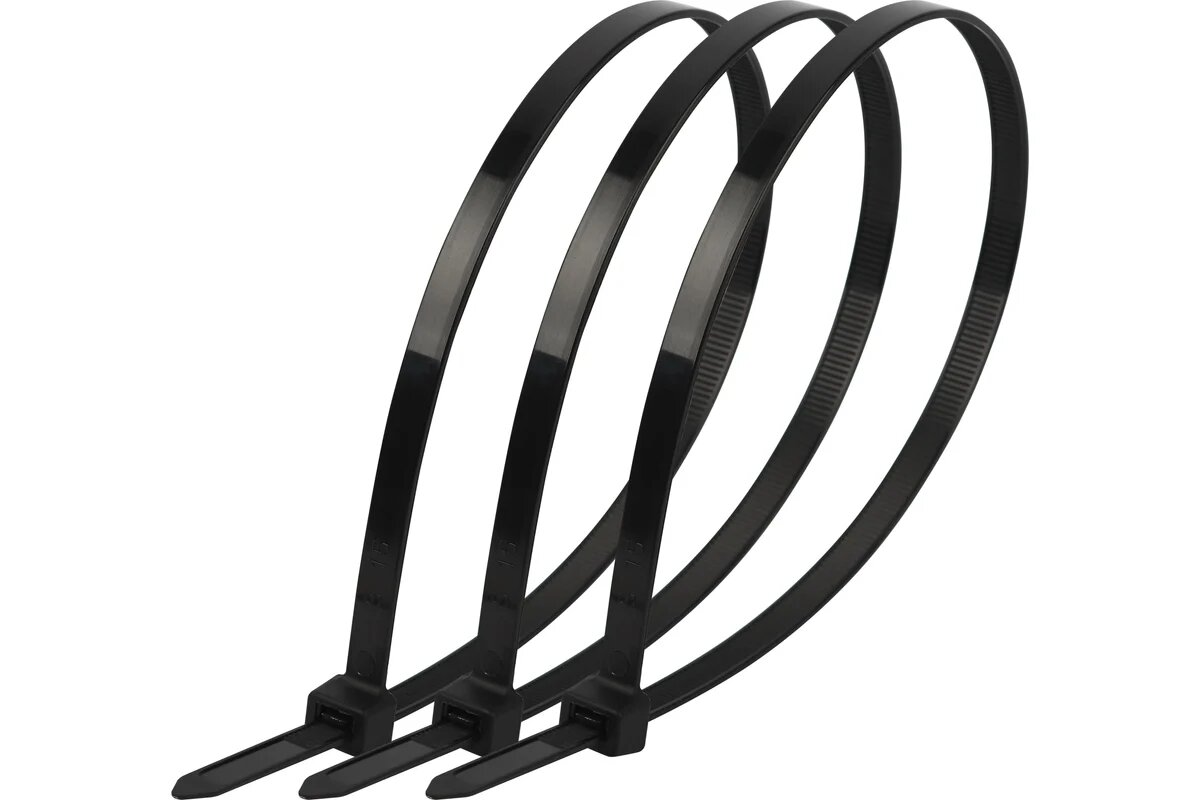 ЭРА кабельная стяжка нейлоновая 2.5x200 мм черная NO224197 хомут 100 шт/уп в упаковке