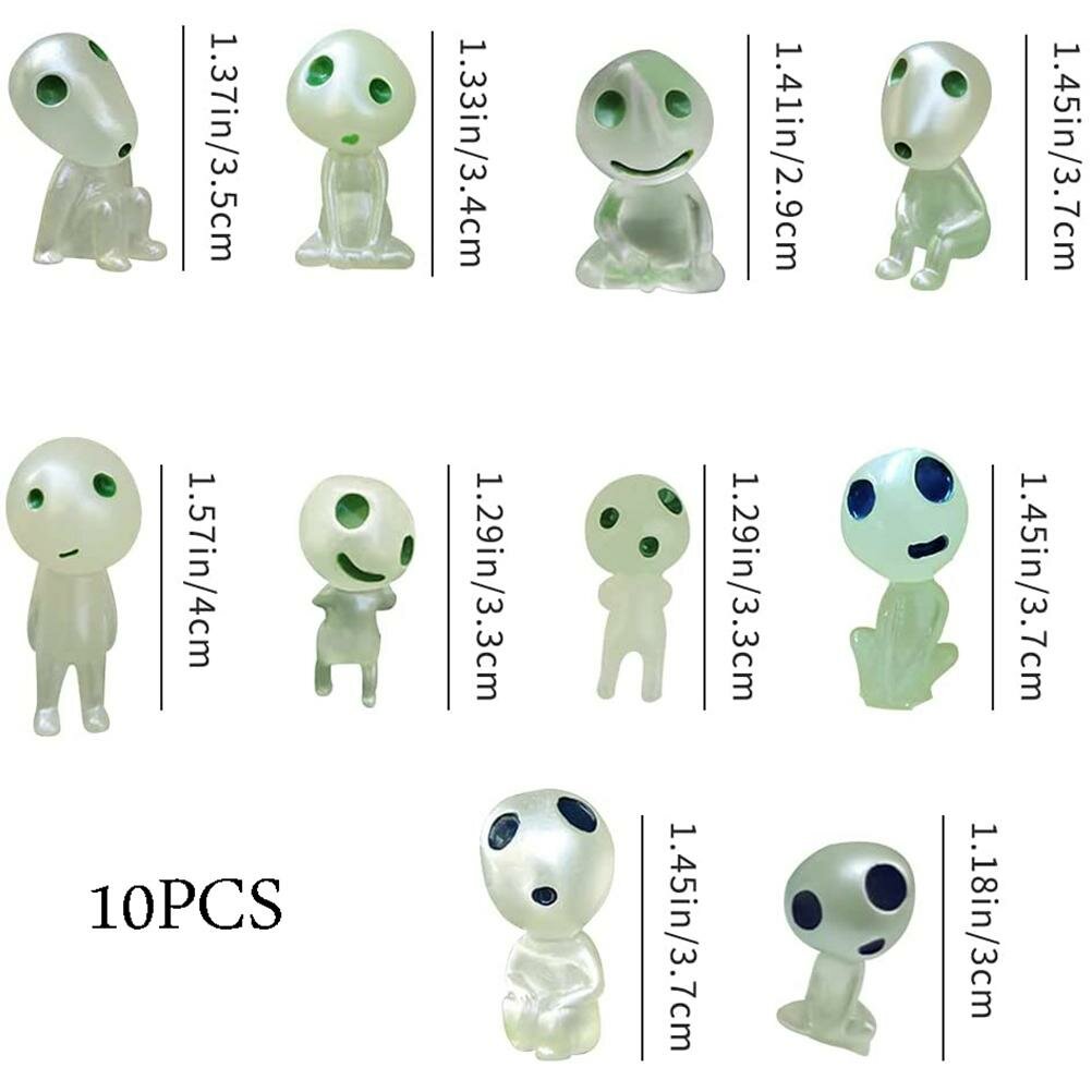 10 шт, фигурка древесных эльфов, водонепроницаемая светящаяся древесная эльфийская кукла, украшения, сказочные садовые аксессуары, декор для садовой террасы