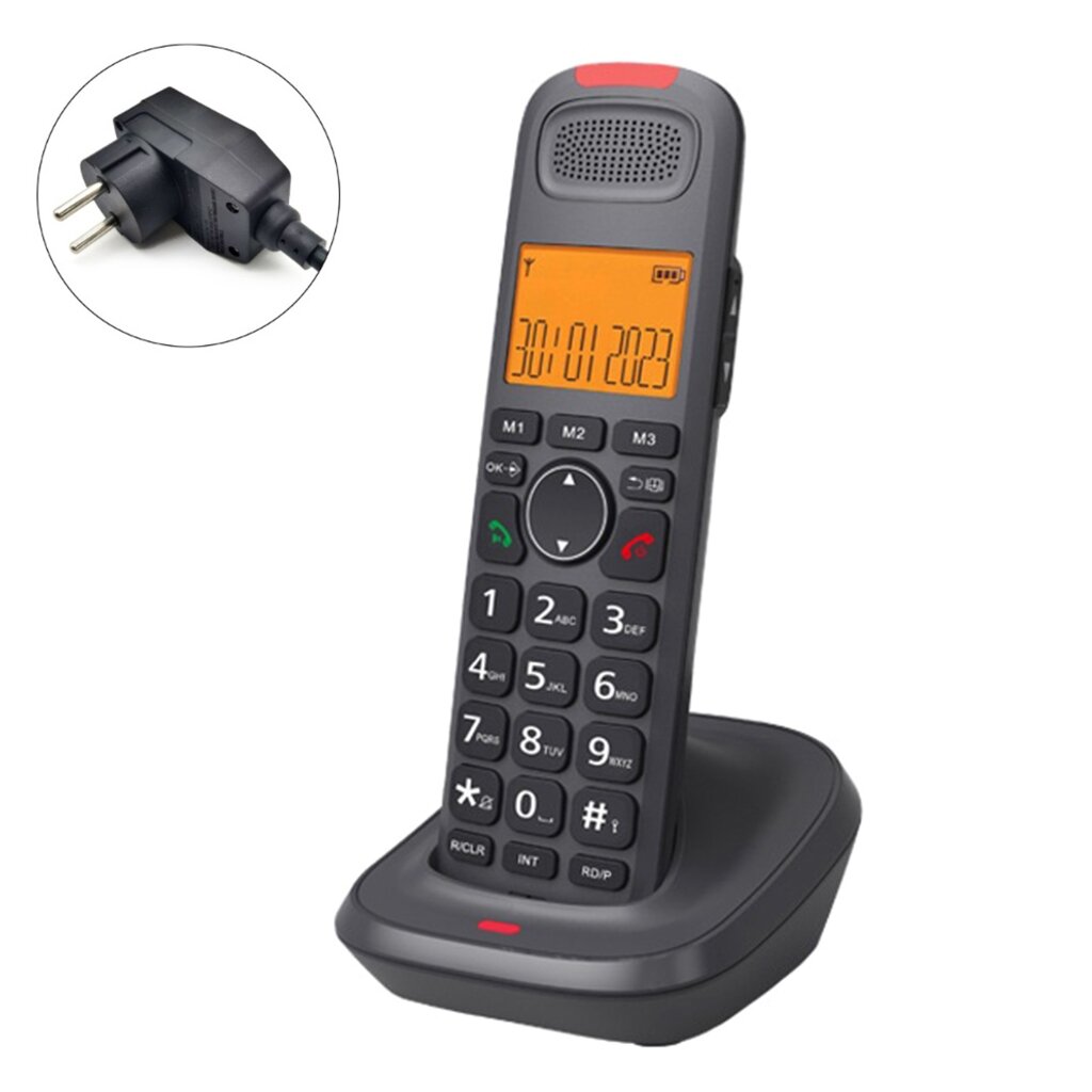 (1 комплект) D1015 Бизнес офис домашний портативный цифровой беспроводной телефон - европейский стандарт