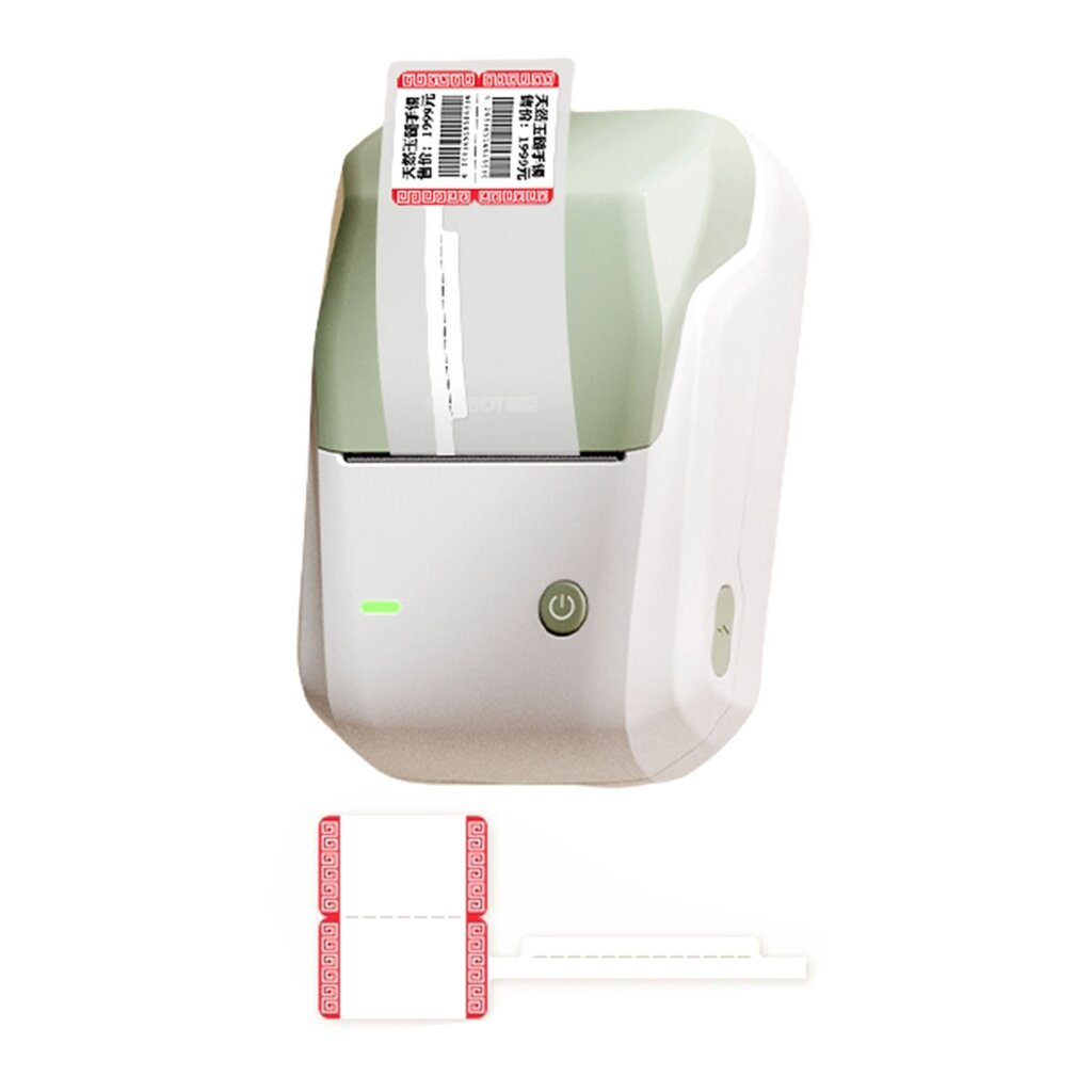 Цена ручной маленький принтер этикеток со штрих-кодом-B1 Ai Green бесплатный рулон праздничного красного F-образного вертикального исполнения