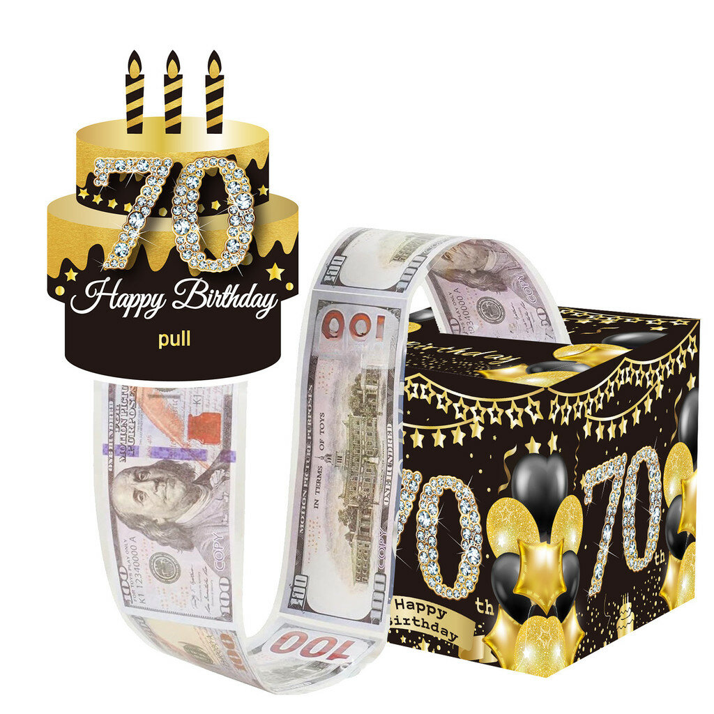 Бумажный денежный бокс для дня рождения с ярким дизайном для украшения праздника и дарения стиль 20