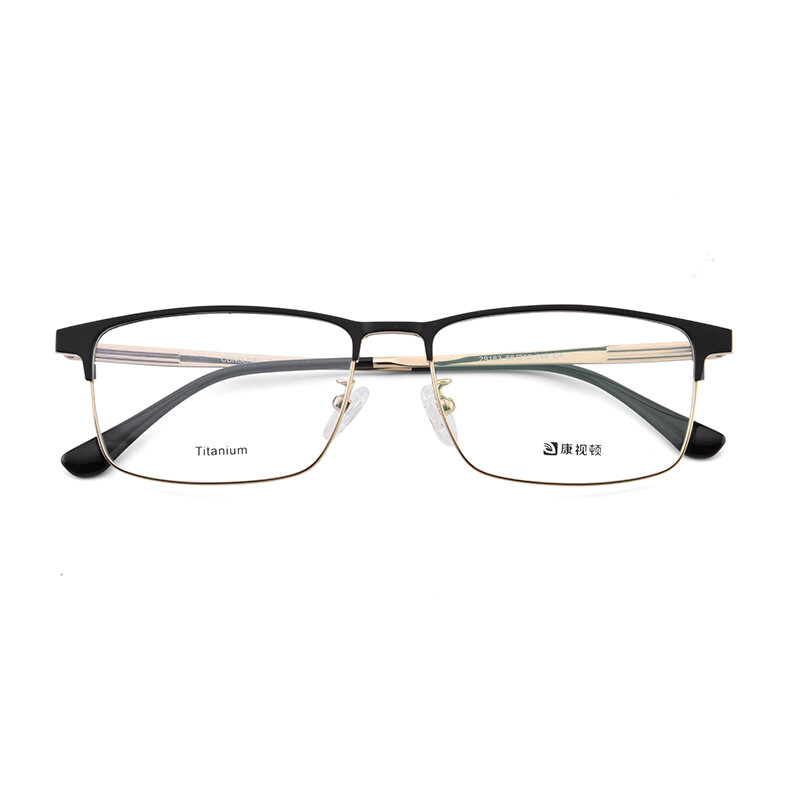 Cornstone Titanium Browline Eyeglass Frames Men's 56 — фото 1