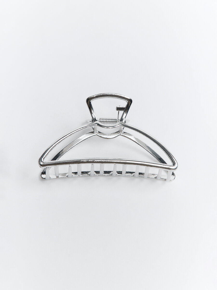 Заколка-краб Befree BF2545361011, для волос, металлическая, цвет серебристый