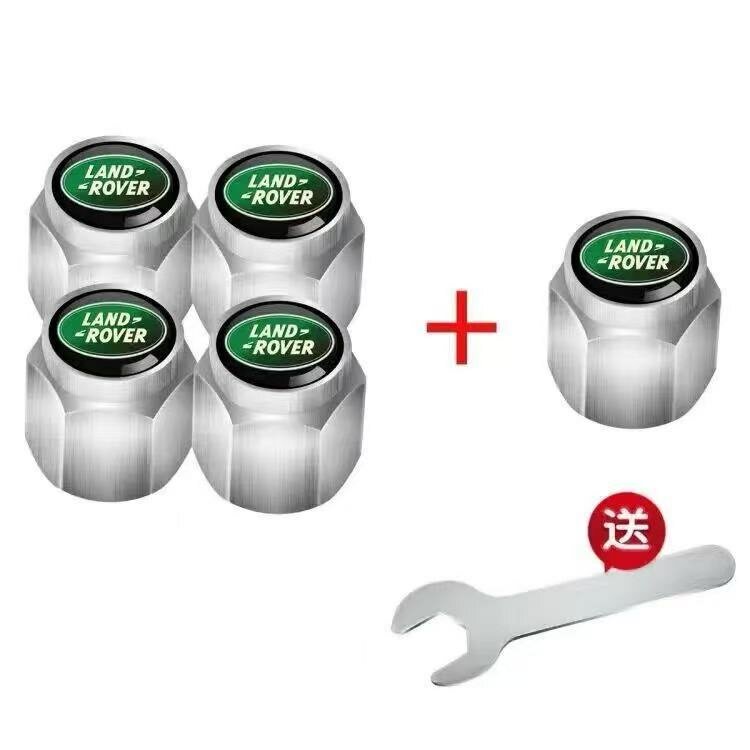 Металлические противоугонные колпачки для ниппелей шин, Для автомобилей Land Rover, 5 шт