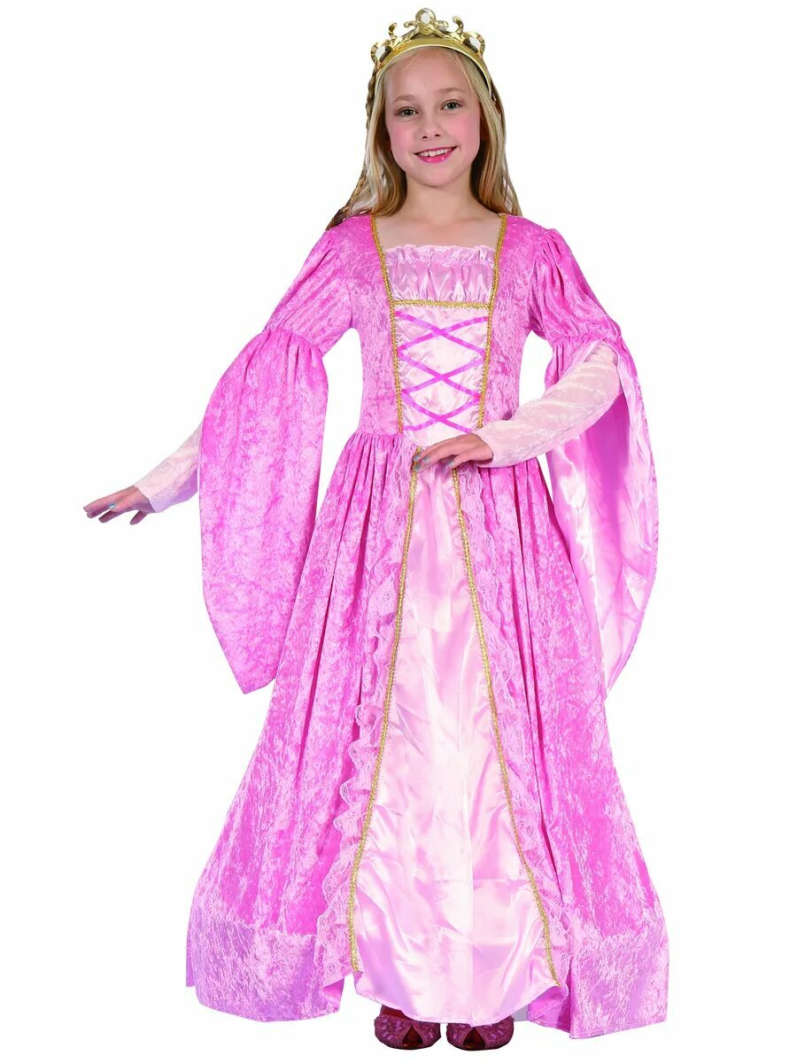 Костюм принцессы детский, розовый, M (120-130 см)