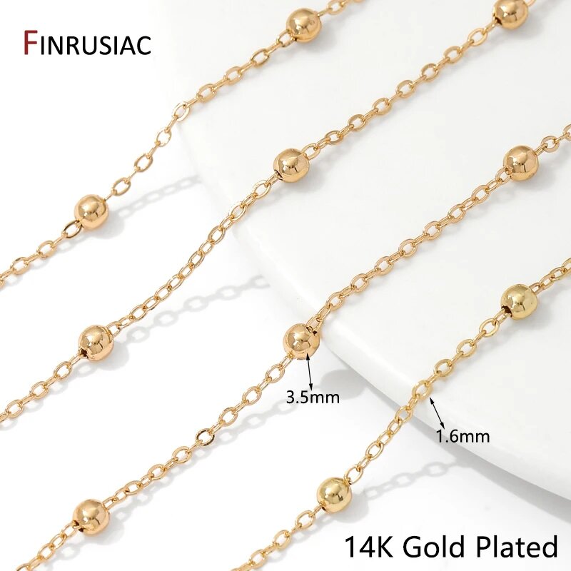 Цепочка 14K Gold Plated, 3 метра