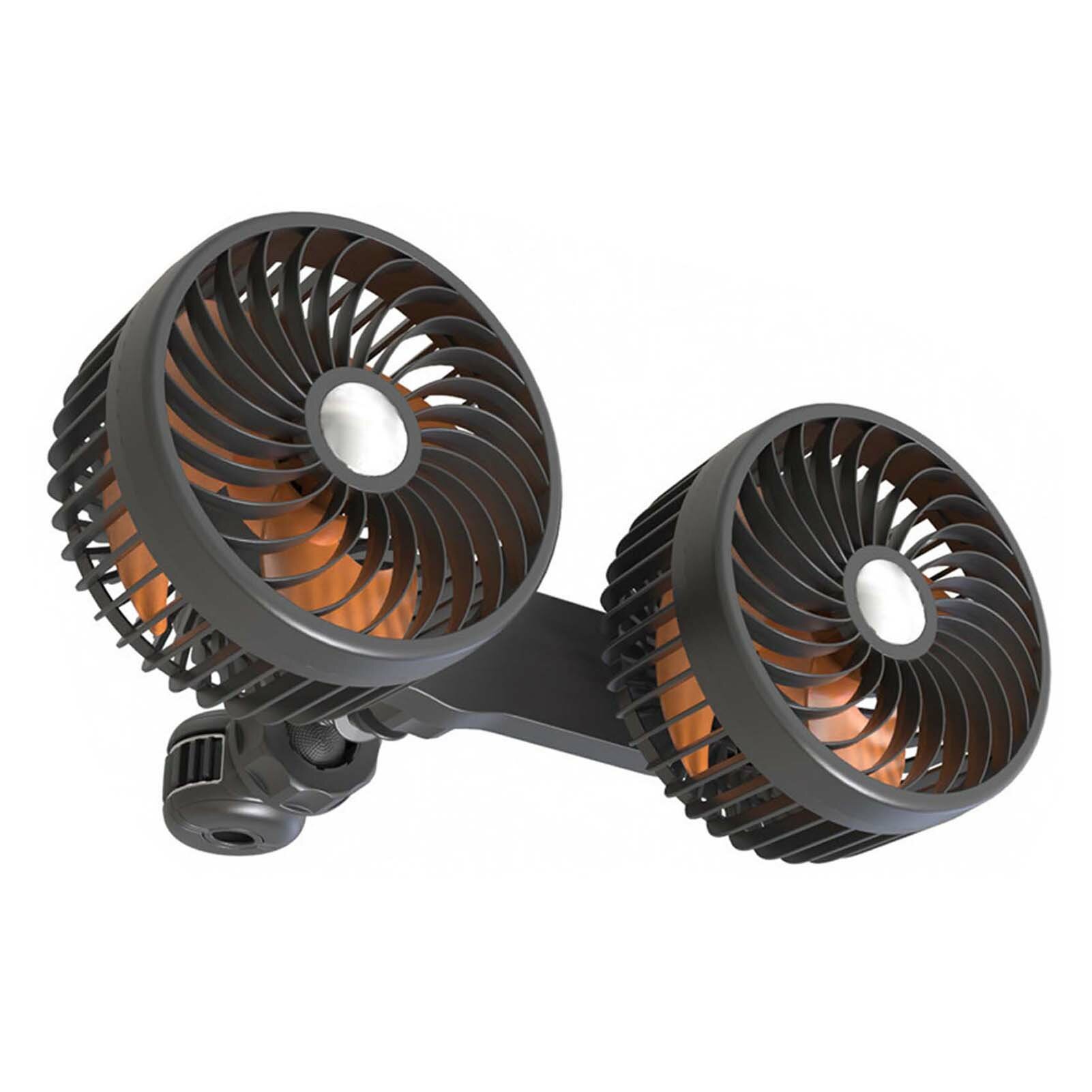 Автомобильный вентилятор на заднее сиденье с регулировкой скорости и вращением 360 градусов