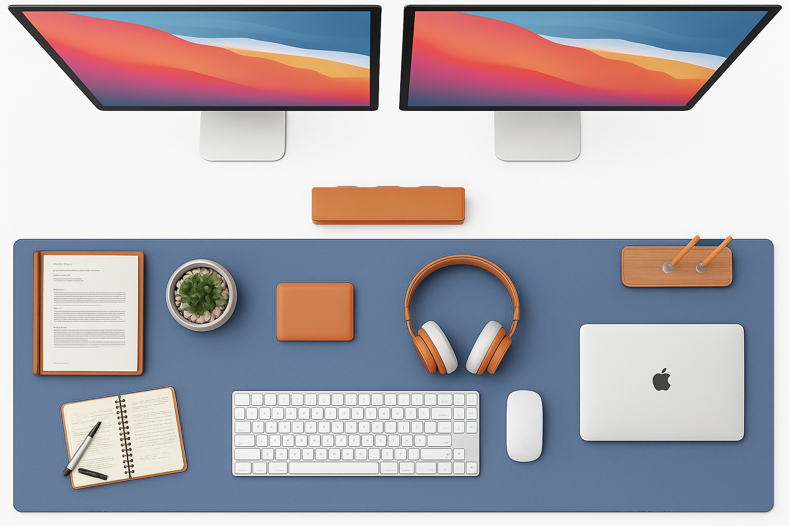 Коврик для мыши 120 х 45 см и клавиатуры настольный, защитный, водонепроницаемый, кожаный, для офиса и дома, светло-синий