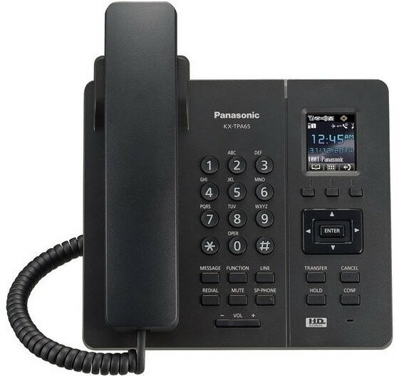 Интернет-телефония Panasonic Телефон IP Panasonic KX-TPA65RU черный