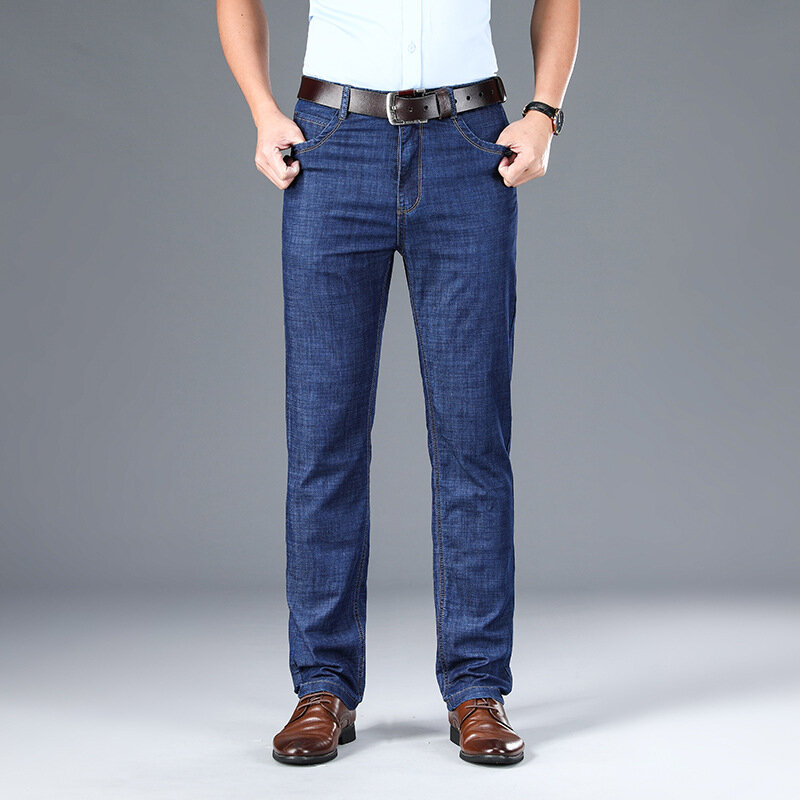 Мужские джинсы Чистый цвет / прямые B1, LI Mall талии_32