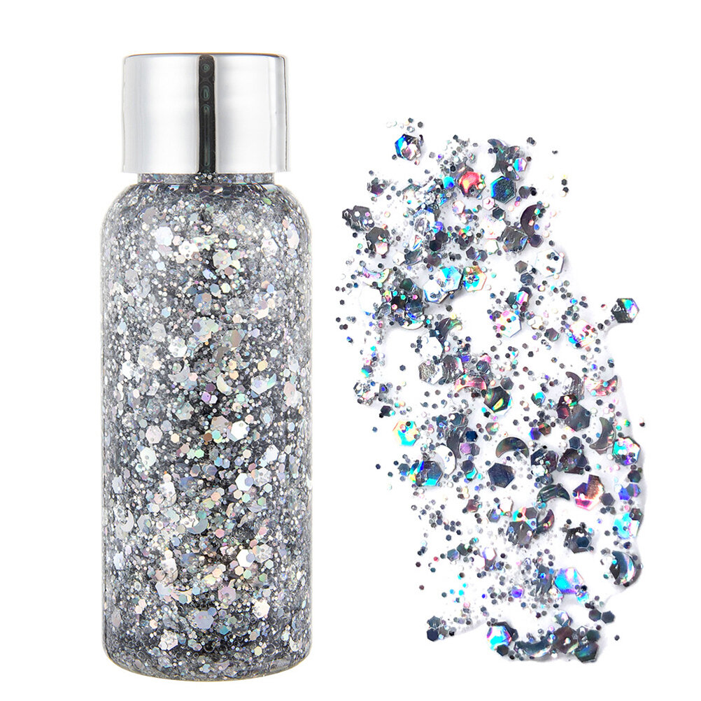 Гель с блестками для лица и тела, оттенок 1, мерцающий