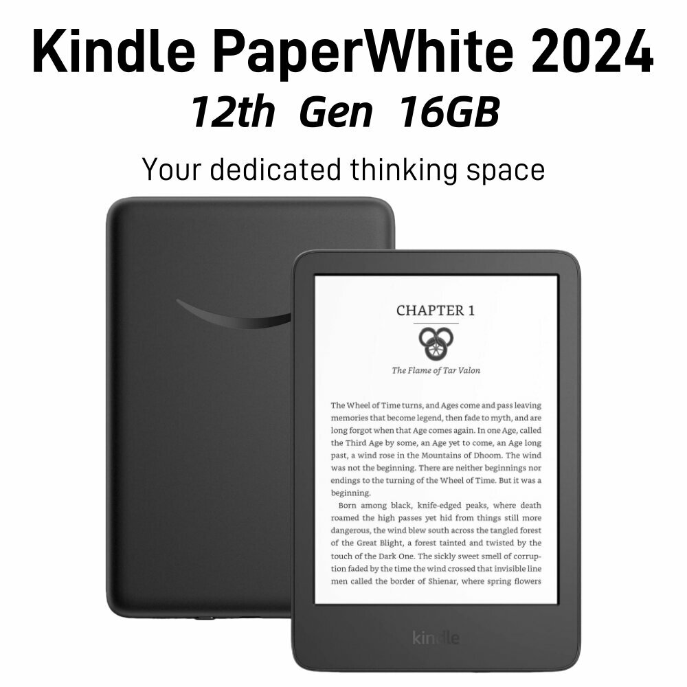 Электронная книга Amazon Kindle Paperwhite 12th Gen 2024 7 inch WiFi 16GB Black
