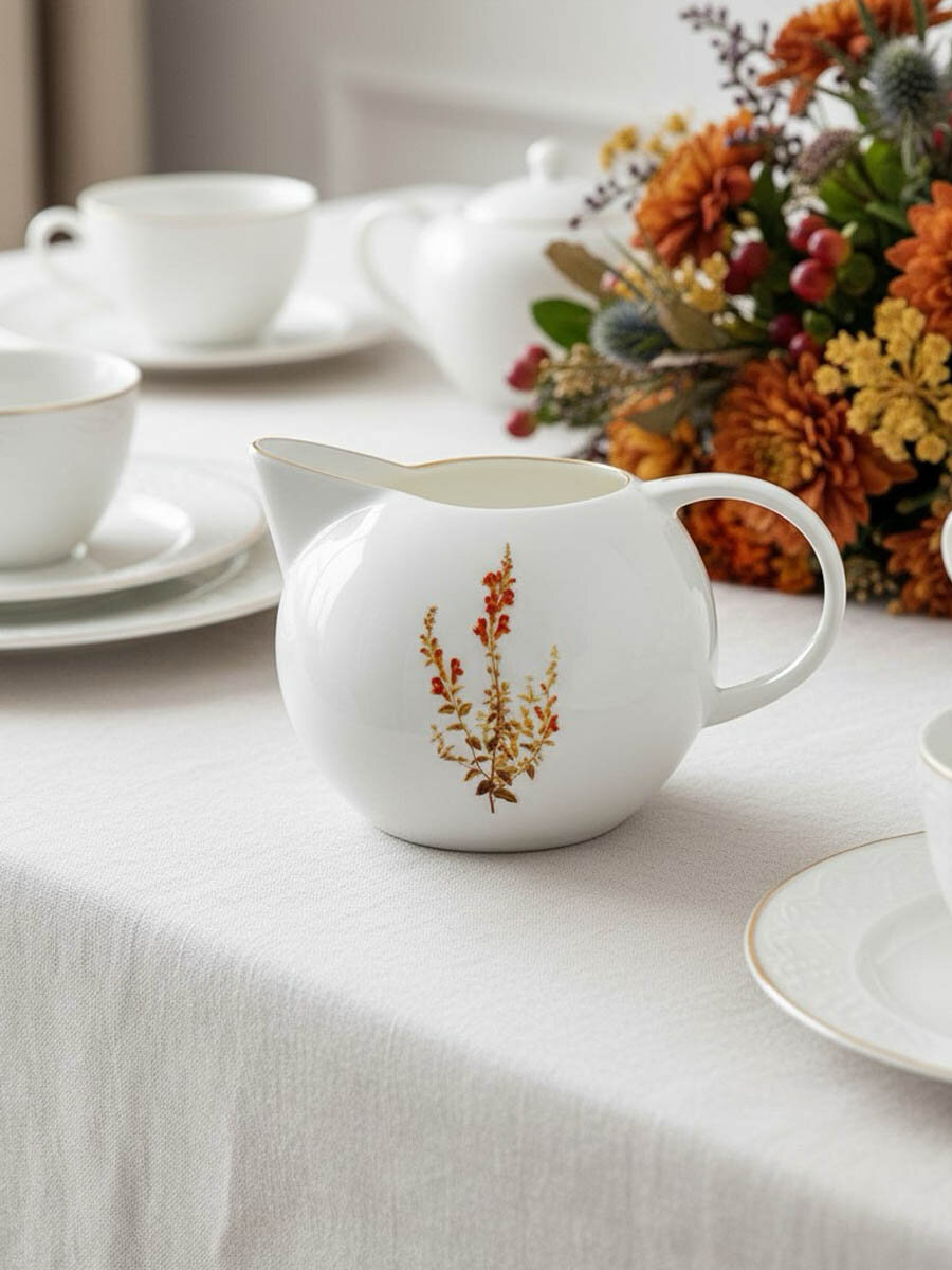 Молочник Zapel Mushroom 250 мл, фарфор, с рисунком