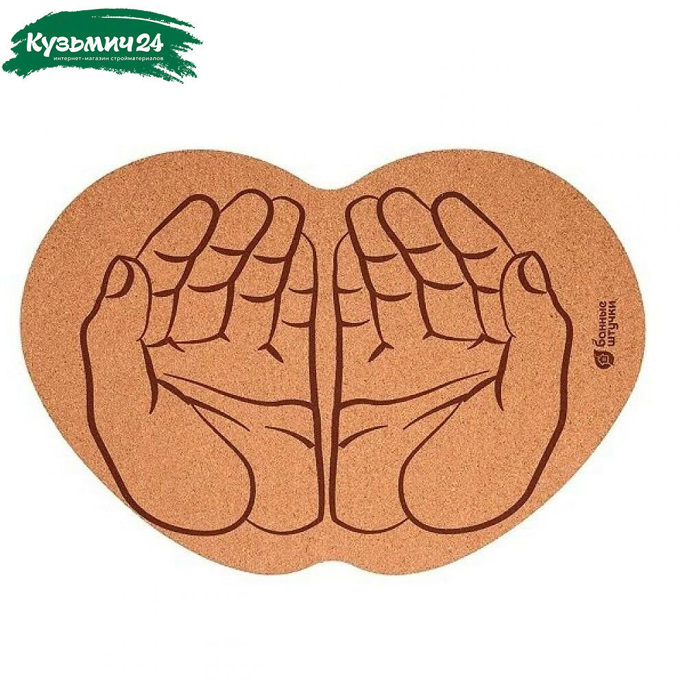 Коврик пробковый 43х30 Ладони, 1 шт.
