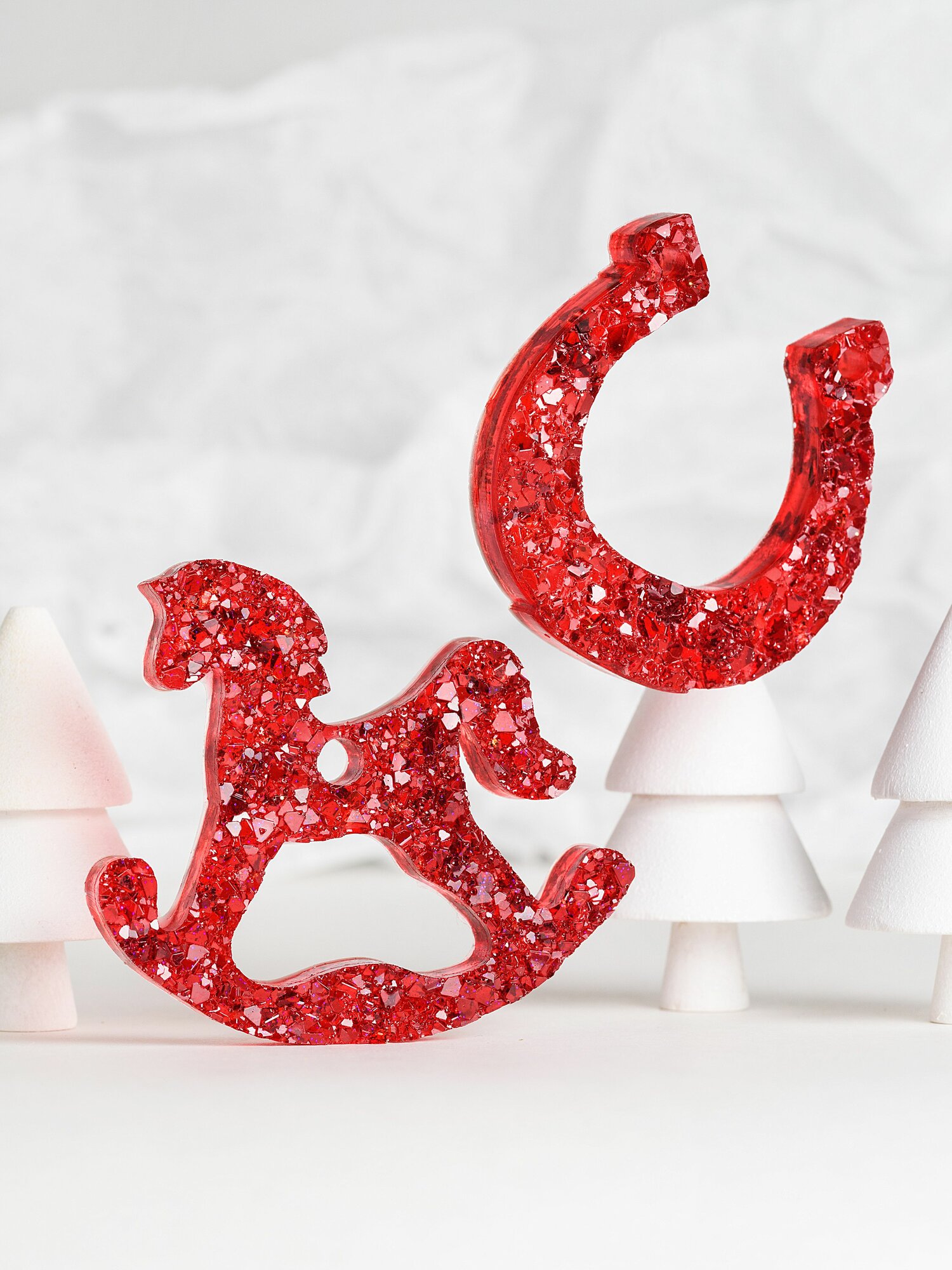 Набор Елочных игрушек "Лошадка качалка и подкова", 2 шт