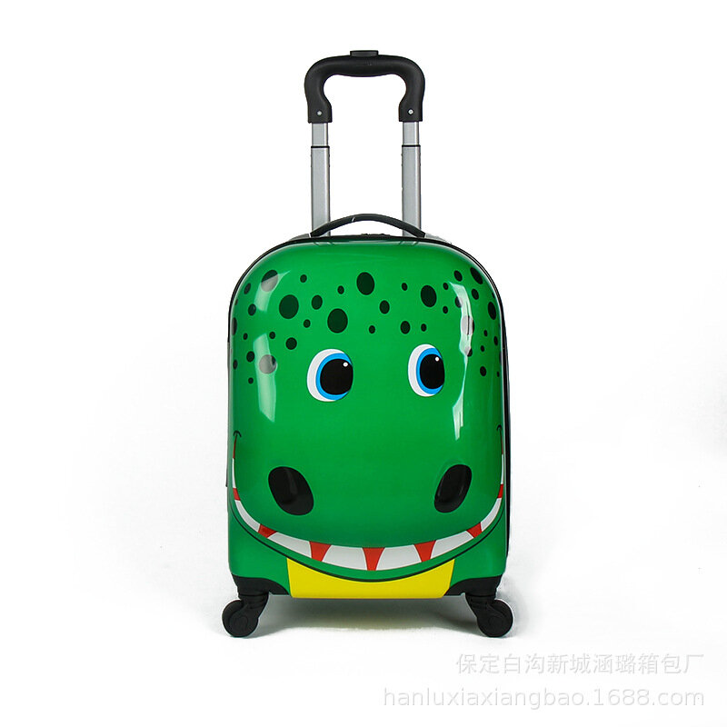 18-дюймовый детский чемодан на колесиках, милый мультяшный детский багаж для мальчиков и девочек, 3D трехмерный чемодан, маленький чемодан на колесиках с паролем