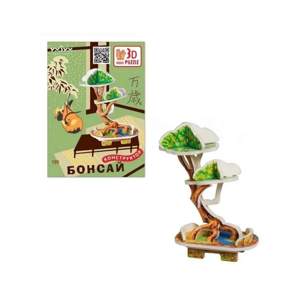 3D мини-пазл Умная Бумага Дерево Бонсай УмБум105