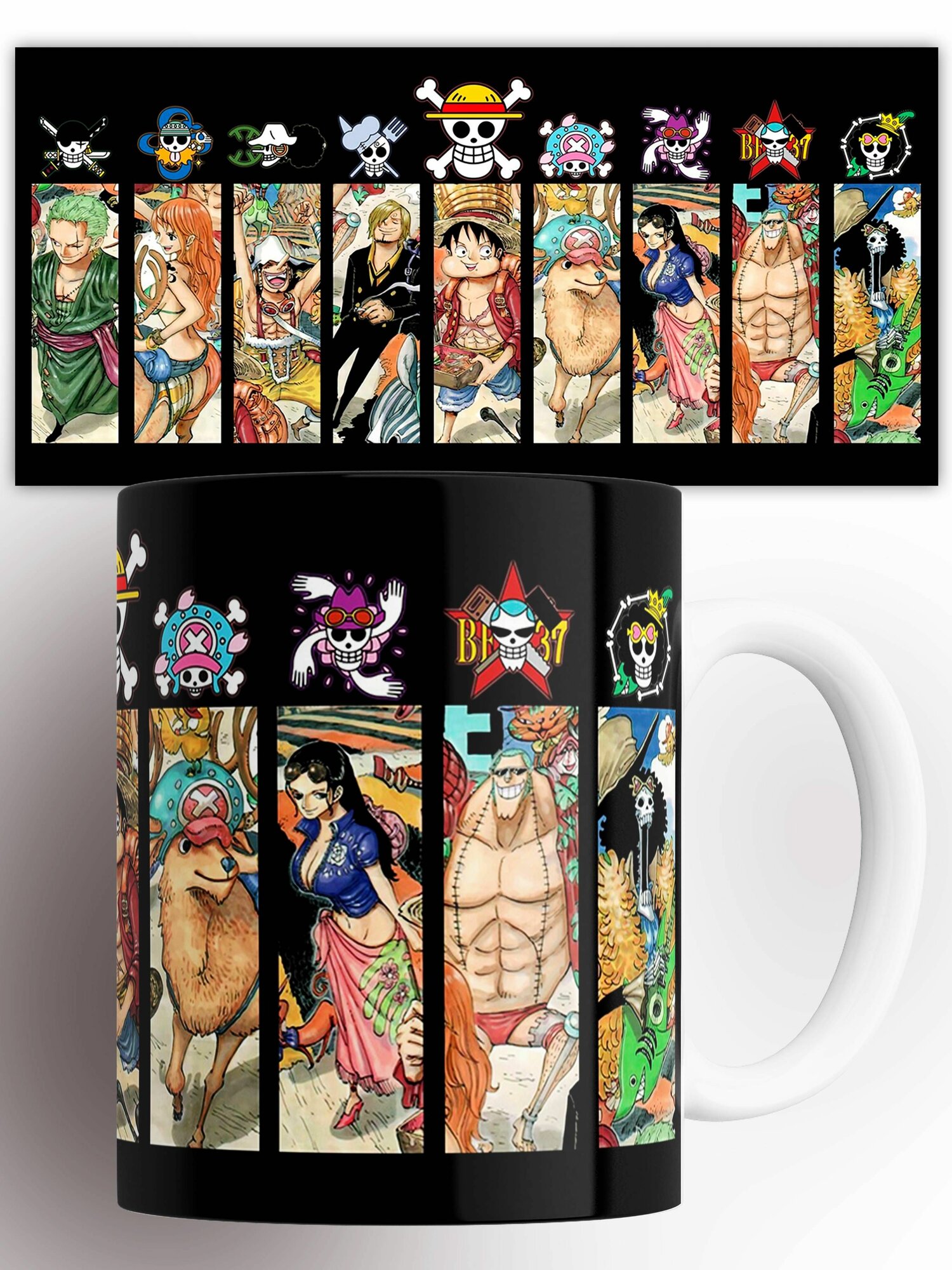 Кружка ВАН ПИС ONE PIECE на подарок с принтом аниме anime 330 мл