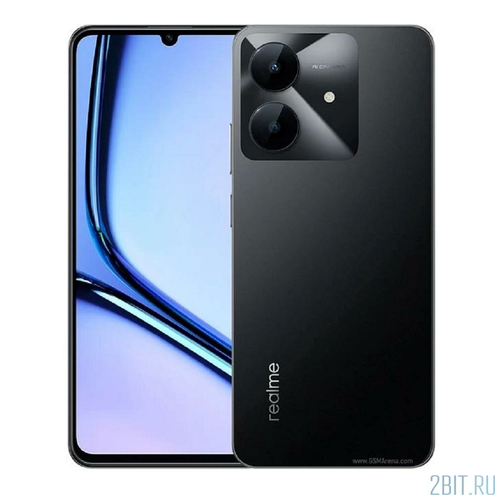 Смартфон Realme RMX3938 Note 60х 128Gb 4Gb черный моноблок 3G 4G 2Sim 6.74" 720x1600 Android 14 8Mpix 802.11 a/b/g/n/ac GPS GSM900/1800 GSM1900 A-GPS microSD max2048Gb