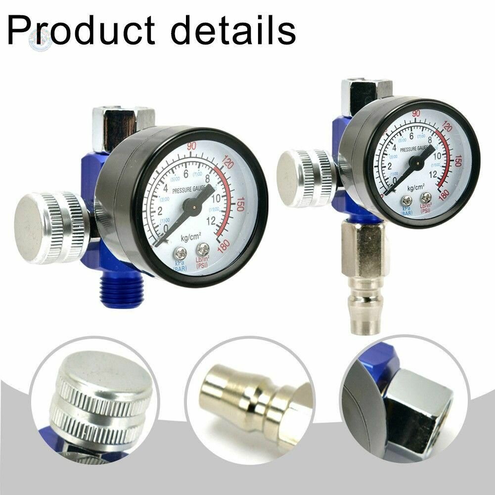 Регулятор давления G1/4 для окрасочного аппарата, пневматический контроллер с манометром, компактный воздушный редуктор для точной покраски распылением, универсальный аксессуар для пневмоинструмента