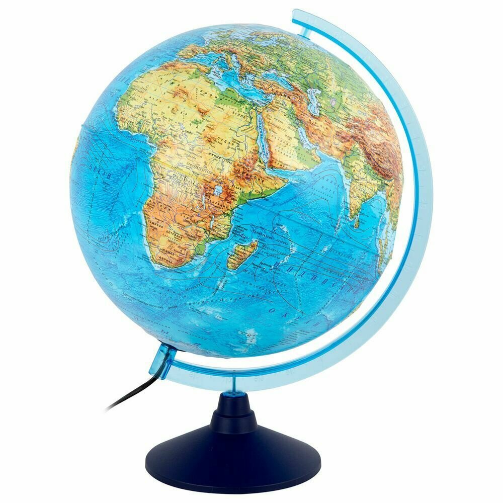 Глобус интерактивный + очки VR, физический / политический, GLOBEN, 32 см, рельефный, с подсветкой