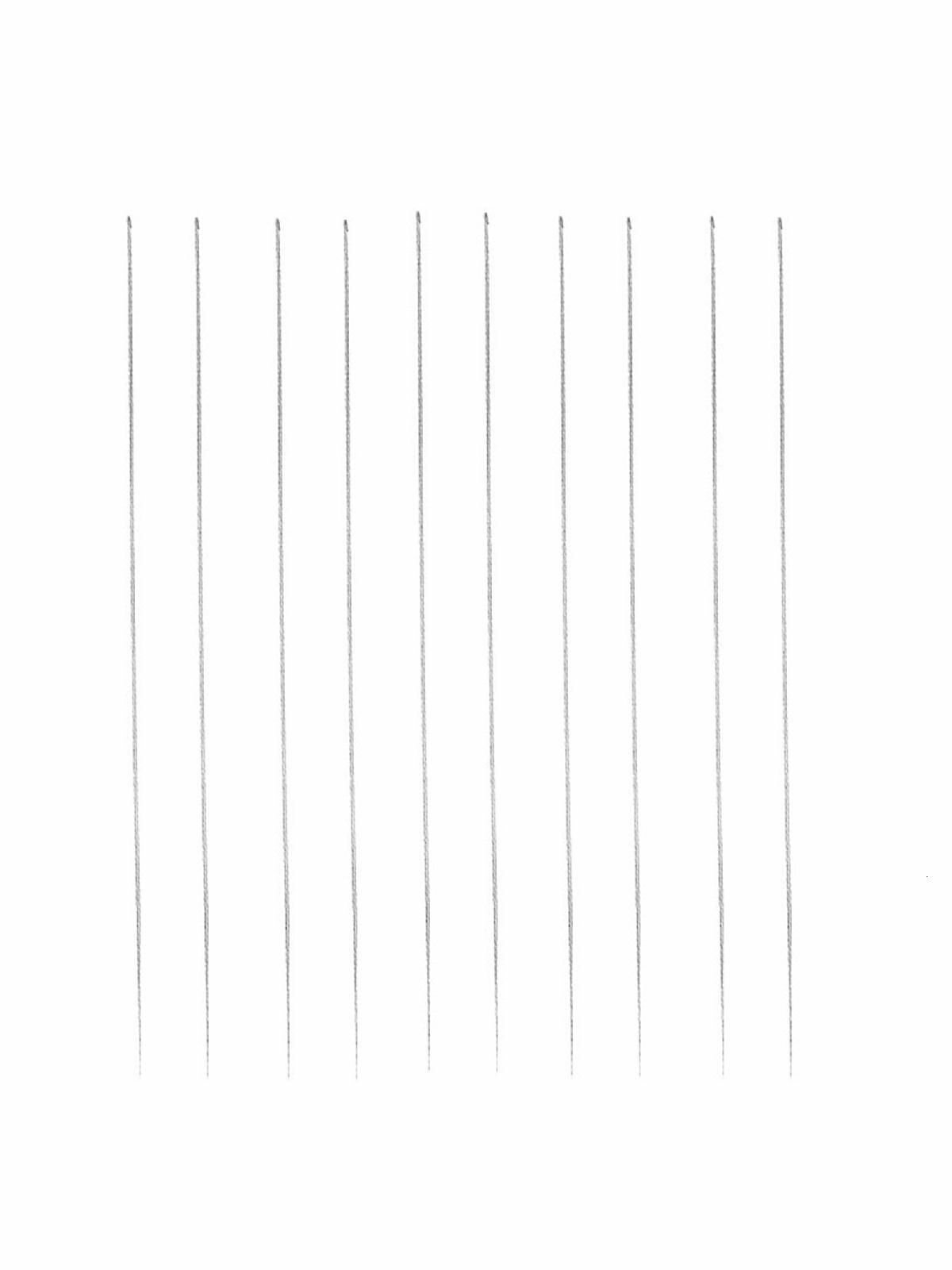 10 узких алюминиевых крючков для вязания, 0.5mm