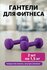 Гантели 2 kari х 1,5 кг, цвет фиолетовый