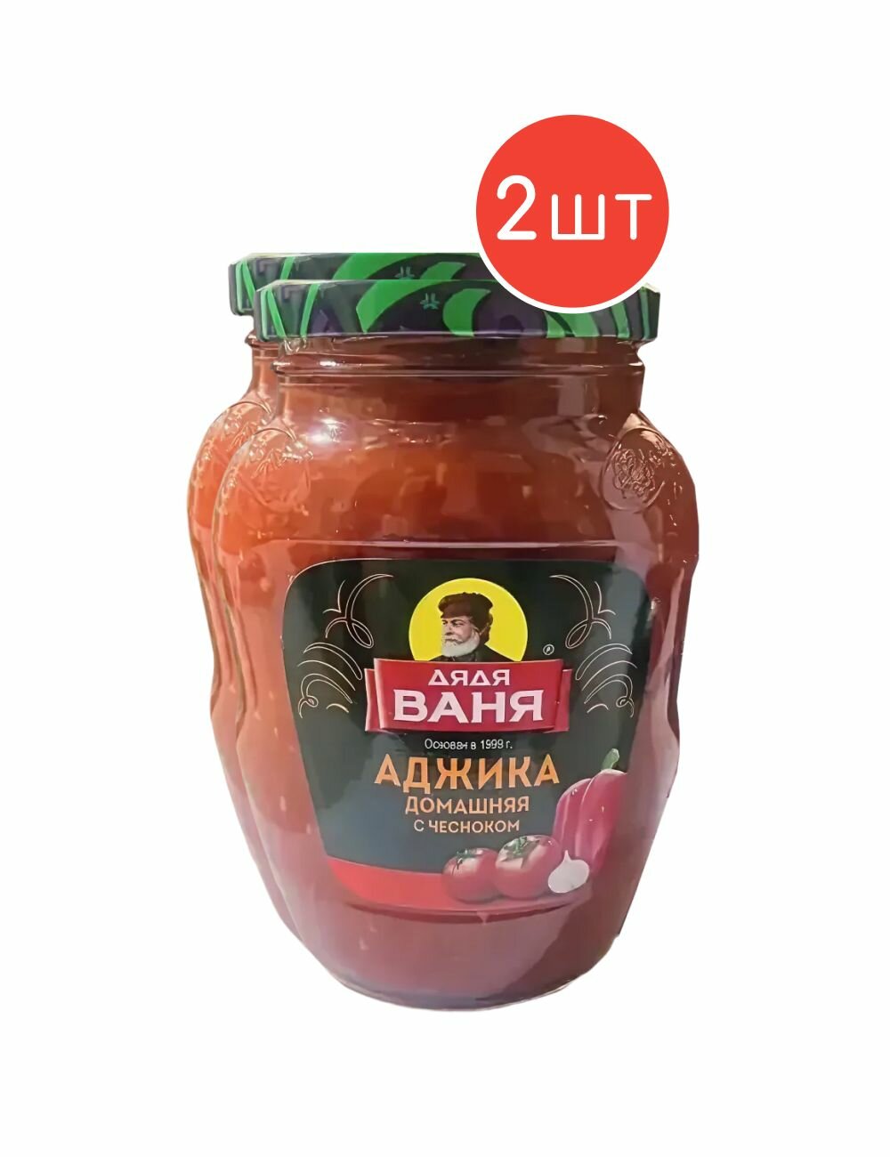 Аджика Дядя Ваня домашняя с чесноком 370г 2шт