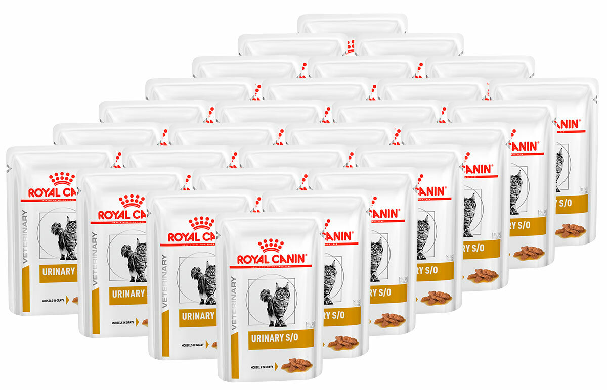 Корм влажный Royal Canin Urinary S/O для взрослых кошек при мочекаменной болезни, 85 г х 28 шт