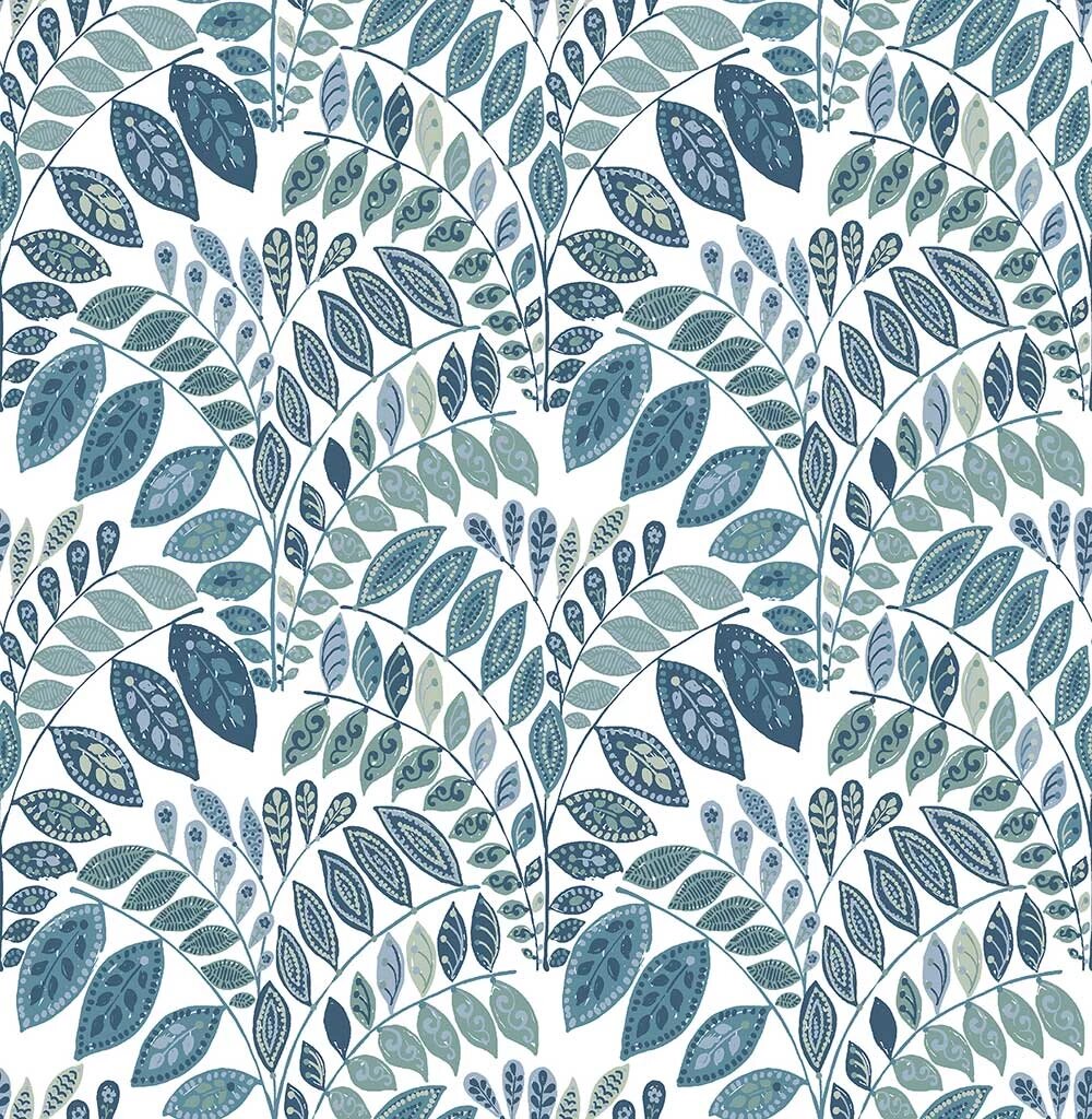 Обои Aura Folklore FD25144 (2821-25144); 0,52x10,05 м. , флизелин , Бирюзовый