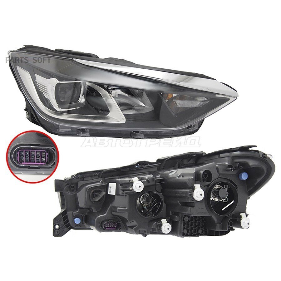 Фара BAIC U5 Plus 21- (Справа/ Галоген/ С электрокорректором) от официального дистрибьютора, SAT, артикул ST11BCU5R