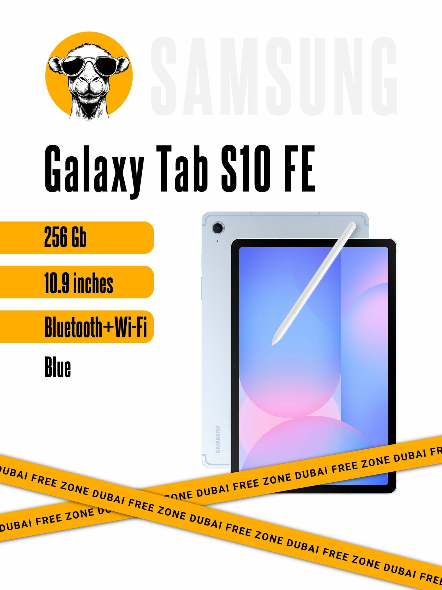 Планшет Samsung Galaxy Tab S10 FE WI-Fi 12/256Gb Blue/Синий