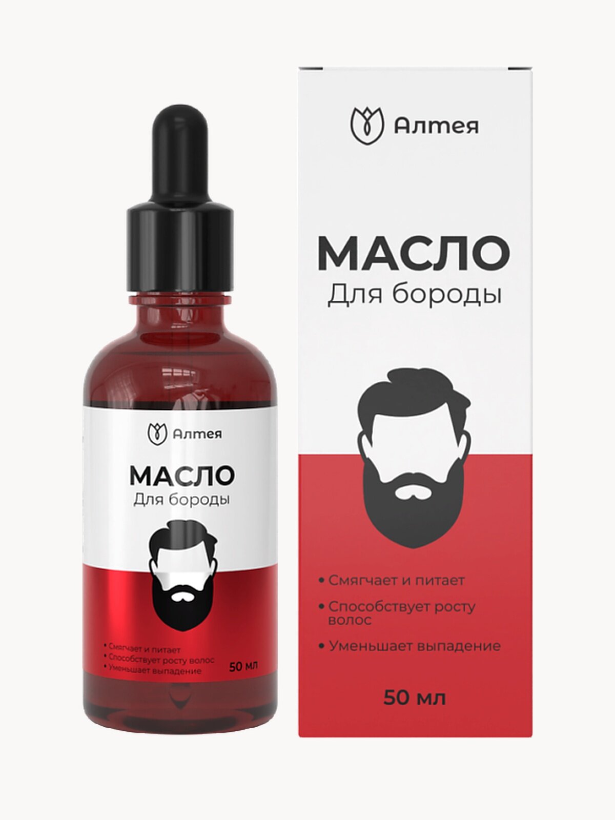 Масло для бороды, средство для роста, уход за бородой, смягчающее, Алтея, 50 мл