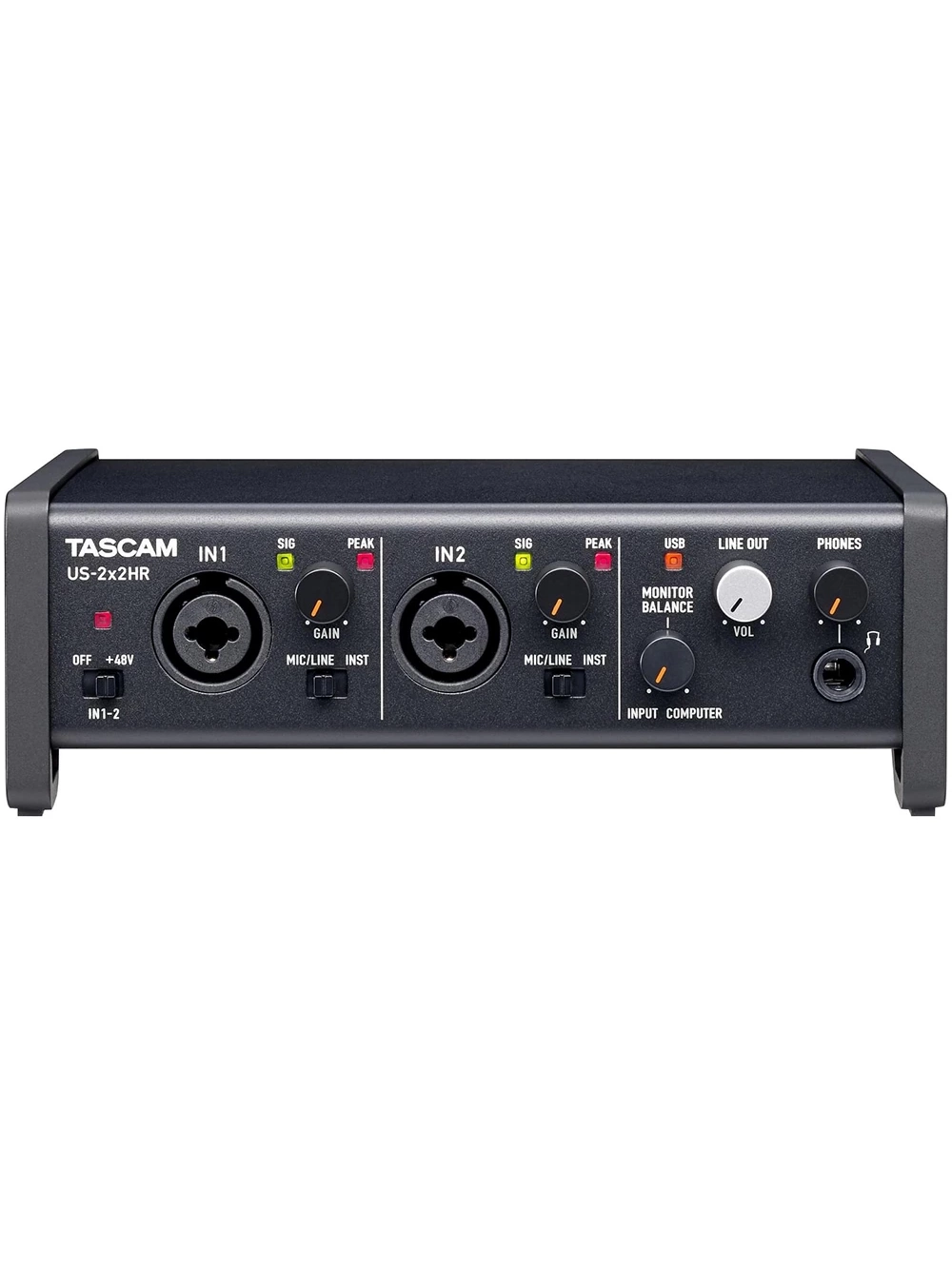 Аудиоинтерфейс Tascam US-2x2HR с 2 микрофонными предусилителями Ultra-HDDA