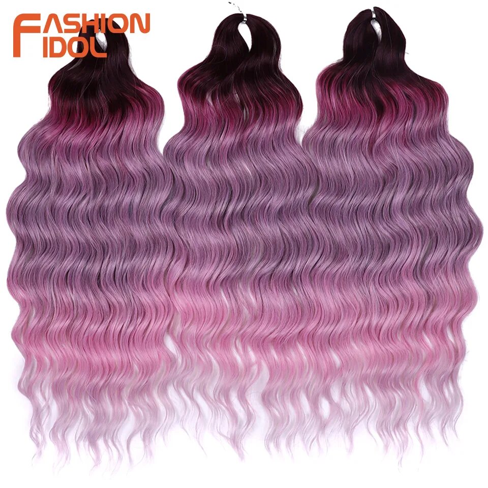 Синтетические косы FASHION IDOL 24 дюйма омбре блондинка TT-WRED-T3-PK