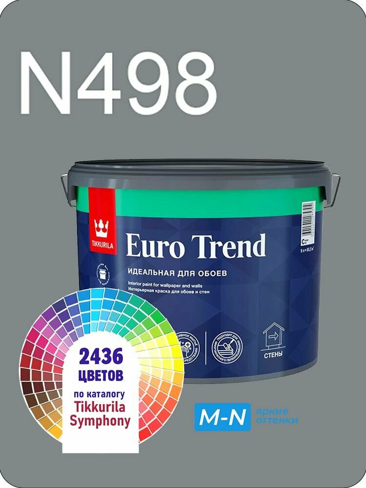 Краска для обоев Tikkurila Euro Trend 9л. яркие оттенки N498