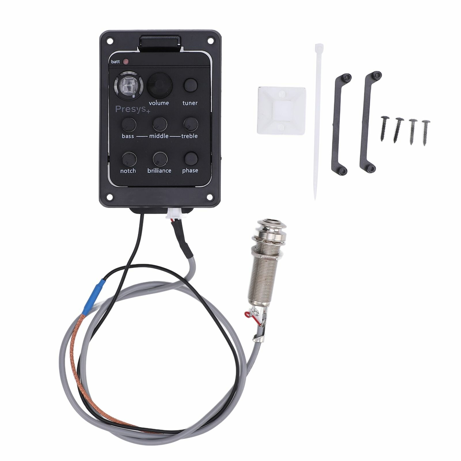 Эффект-процессор для гитары с предварительным усилителем, регулятором EQ и LED-дисплеем компактного дизайна